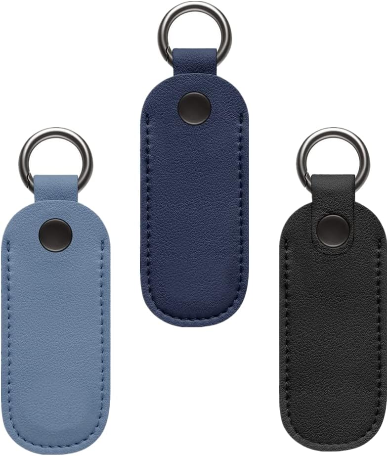 3PCS Leather U Disk Pouch Key Ring Holder USB Flash Drive Storage Bag ...