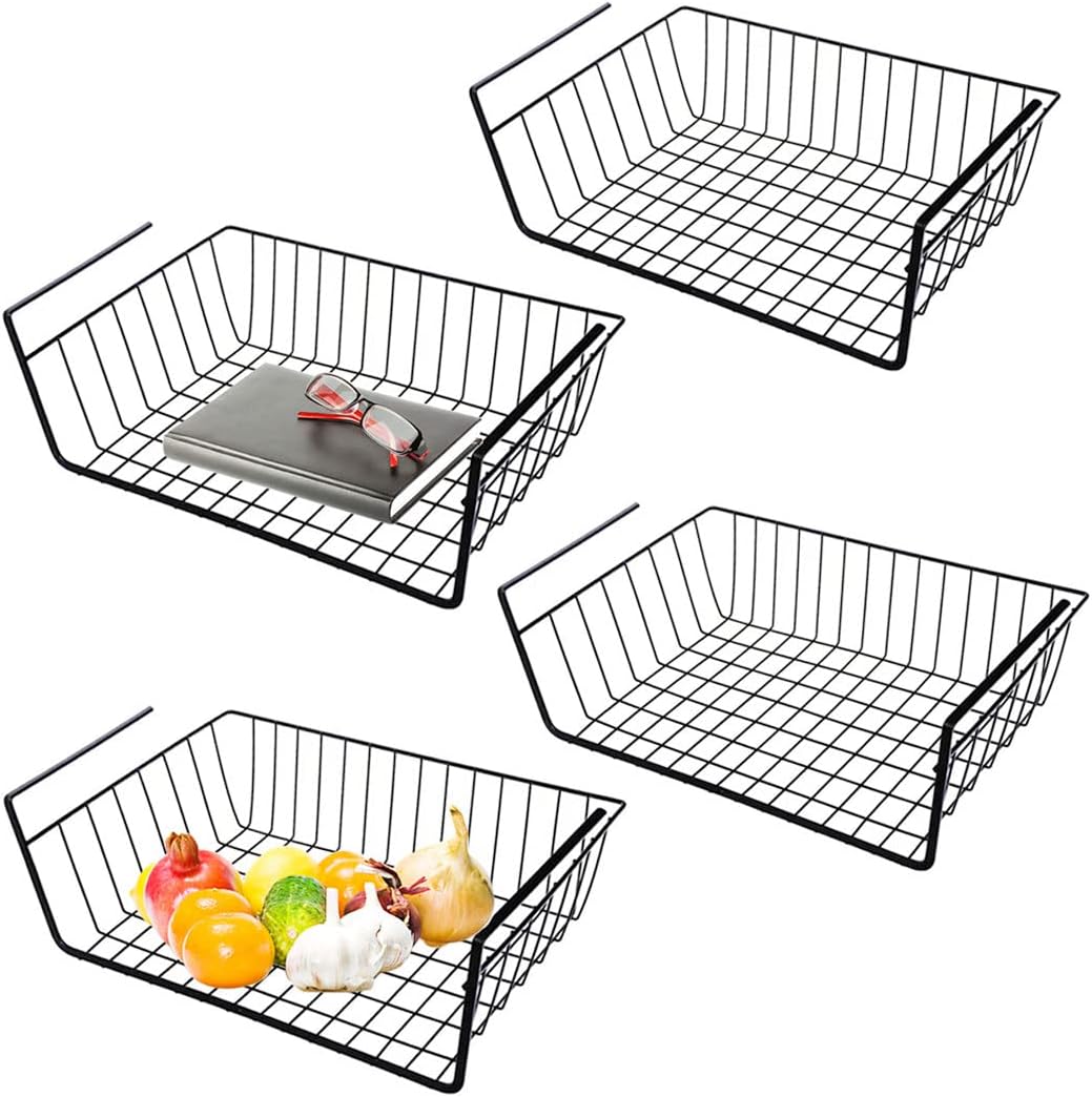 Amazon.com - PATIKIL Under Shelf Basket, 2 Pack Small Sliding Under ...