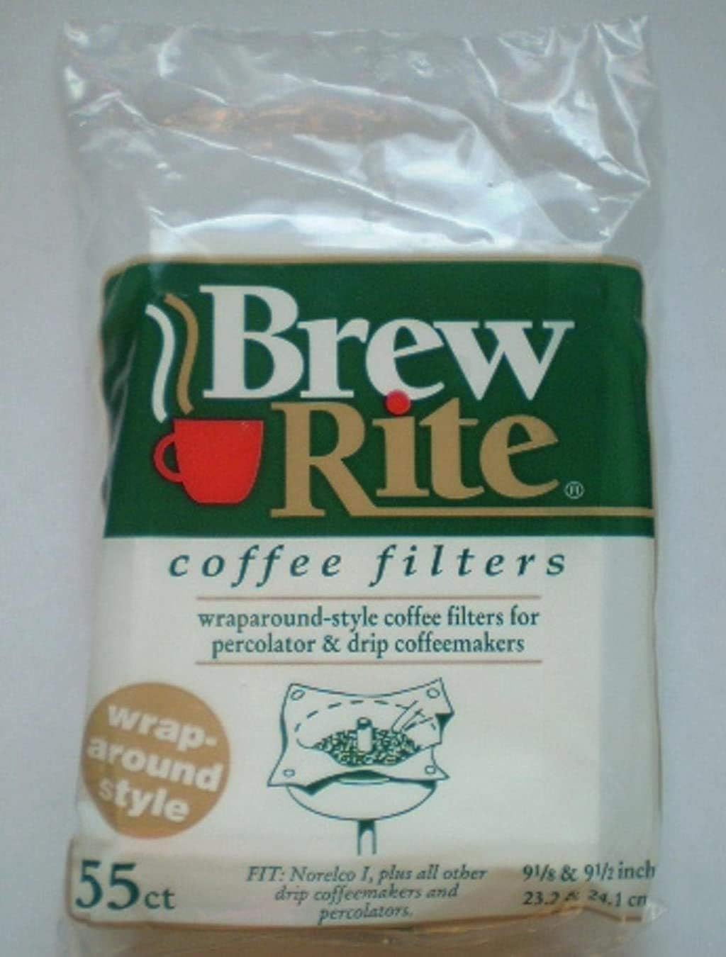 Amazon.com: Brew Rite Wrap Around Percolator Coffee Filters 55 Count ...