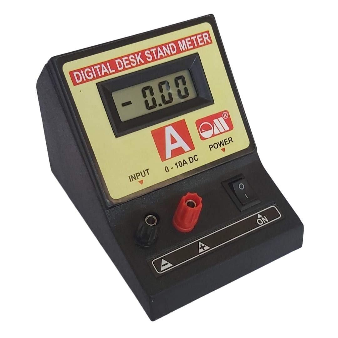 Om Meters Desk Stand Digital LCD 10A DC Ammeter (Black) : Amazon.in ...