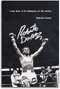 Amazon.com: VALBEL Roberto Duran Vintage Boxing Poster Poster Wall Art Decor Canvas Print ...