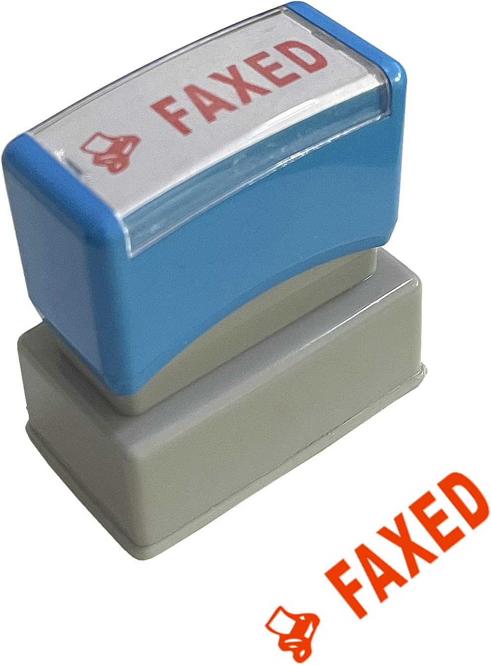 Amazon.com: WAFJAMF Faxed Stamp–Pre-Inked Rubber Stamp Red Ink Office ...