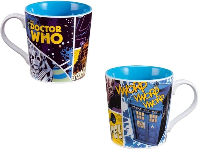 Amazon.com | Vandor Doctor Who 12 oz Ceramic Mug, Multicolor: Coffee ...