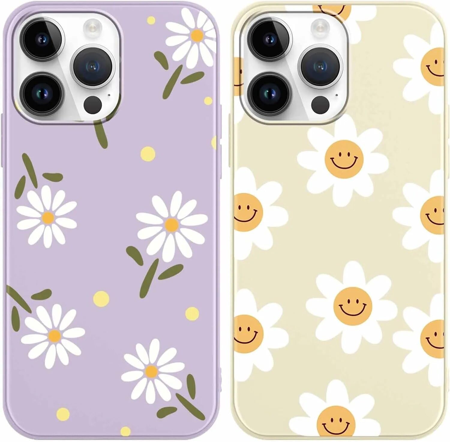 Amazon.com: RUMDEY 2 Pack Cute Daisy Flowers for iPhone 13 Pro Max 6.7 ...