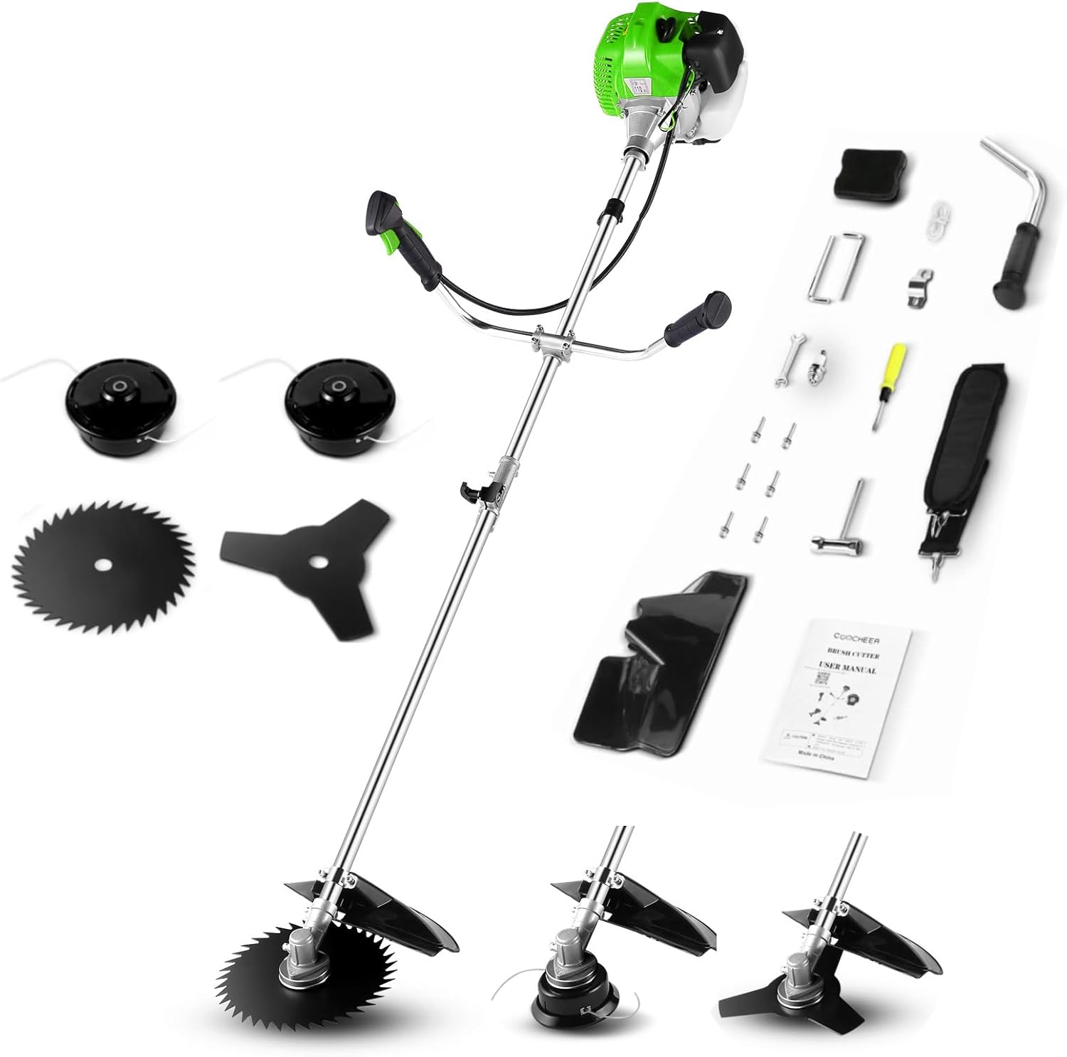 Amazon.com : 58CC Weed Wacker Gas Powered, 2-Cycle 4 in 1 Gas Weed ...