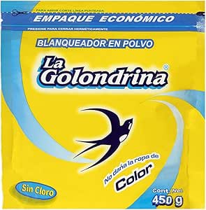 La Golondrina Quitamanchas en Polvo Clásica Sobre de 450 g Blanqueador Sin Cloro : Amazon.com.mx ...