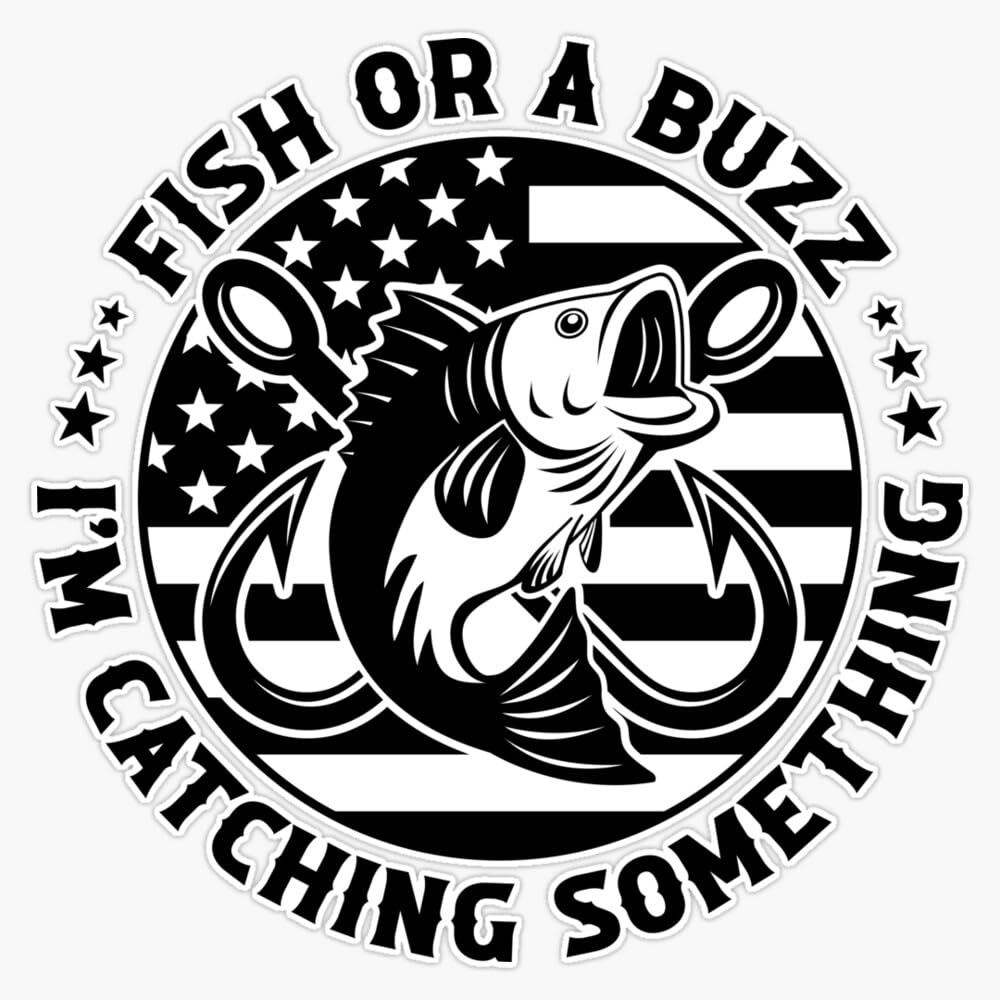 Amazon.com: Fish Or A Buzz I'm Catching Something | Bass Fish Flag ...