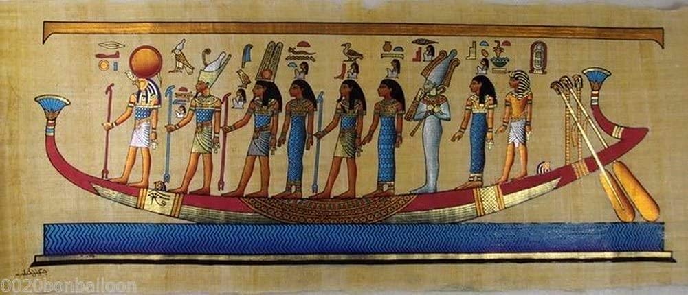 Authentic Egyptian Original Hand Painted Painting Papyrus Paper Pharaoh ...