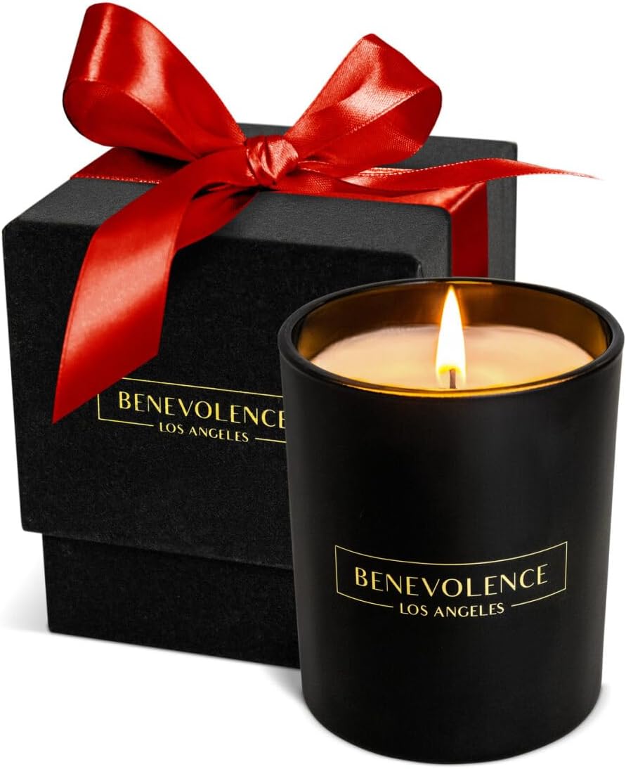 Bergamot & Jasmine Scented Candles for Men & Women, Strong Candles for ...