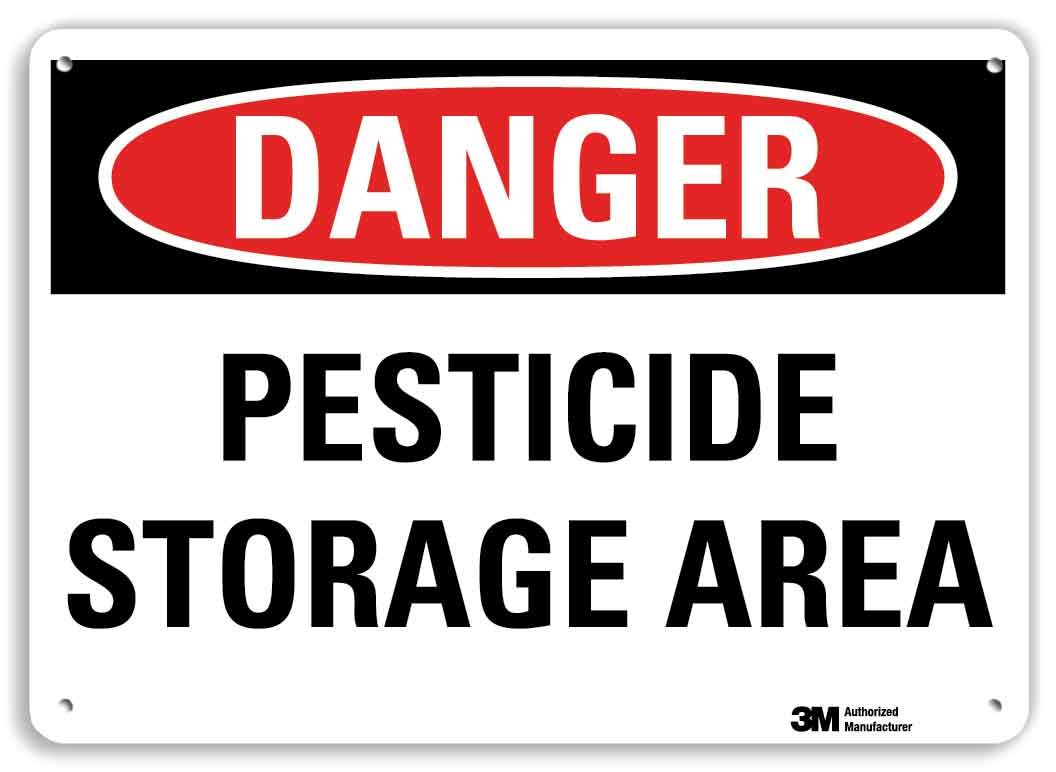 SmartSign “Danger - Pesticide Storage Area” Sign | 10" x 14" 3M ...