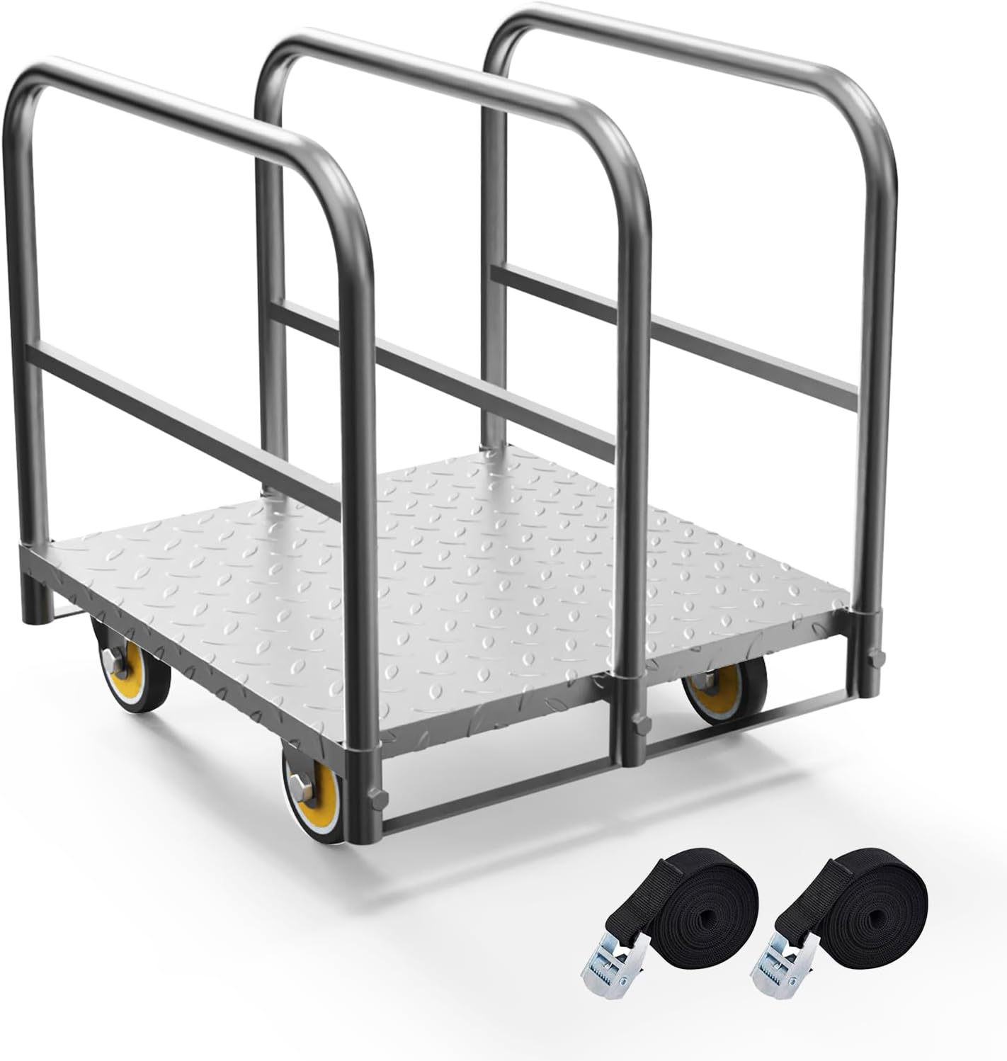 Amazon.com: Panel Cart, Heavy Duty Flatbed With 5In Swivel Caster ...