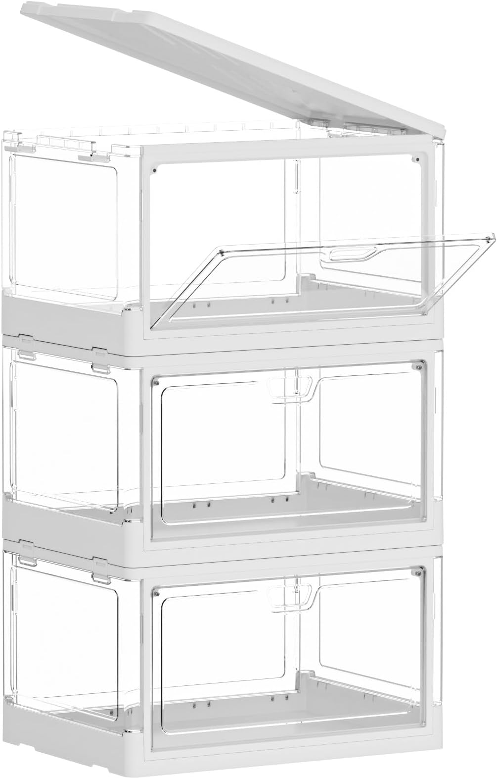 Amazon.com - BILPIKOGoo 45 Liters 3 Pack Plastic Storage Bins With ...