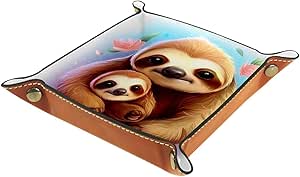 Amazon.com: Florals Sloth Dice Tray Dice Rolling Tray Folding Dice ...