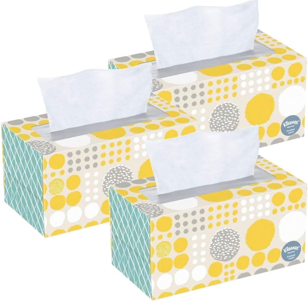 Amazon.com: Kleenex Trusted Care White Facial Tissue, 160 2-Ply Tissues ...