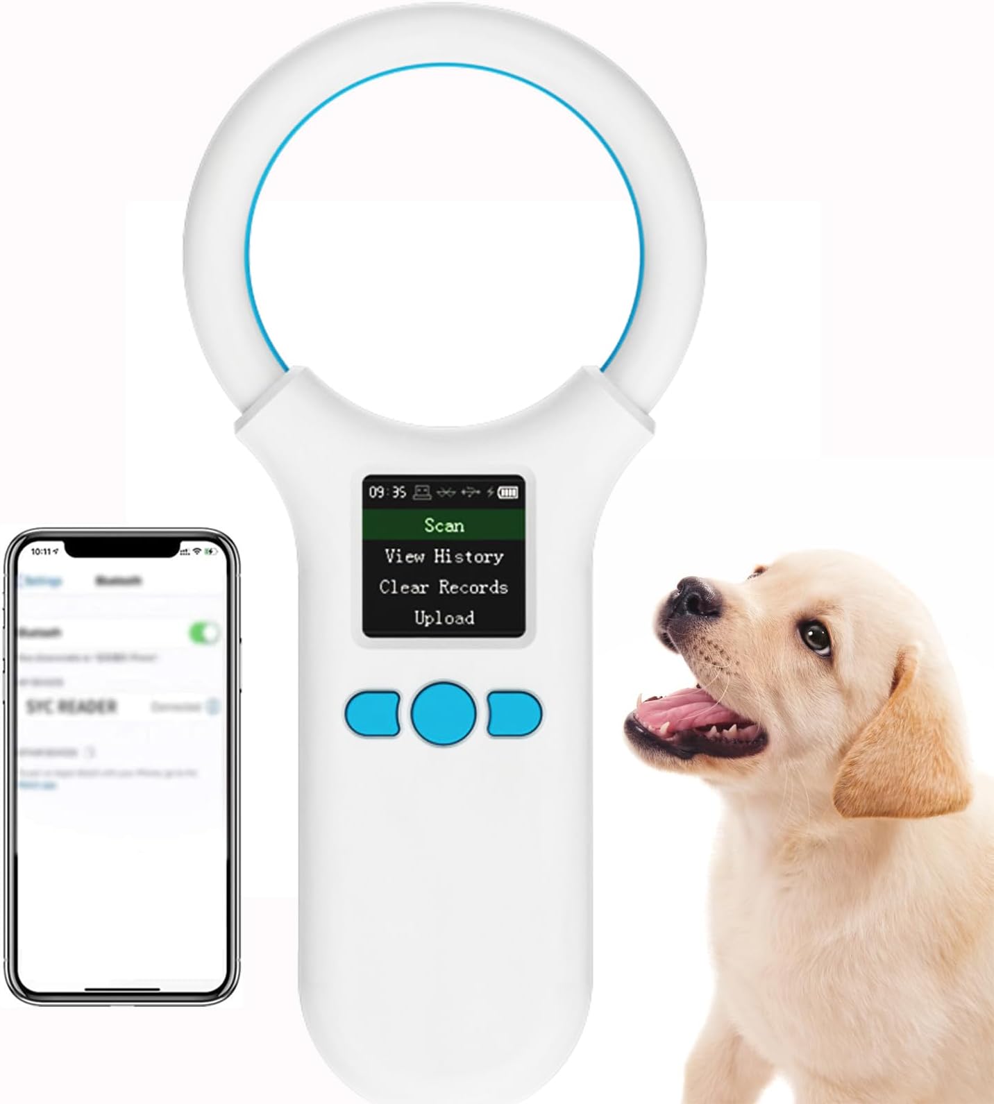 Amazon.com: Pet Microchip Scanner, RFID Dog and Cat Microchip Reader ...