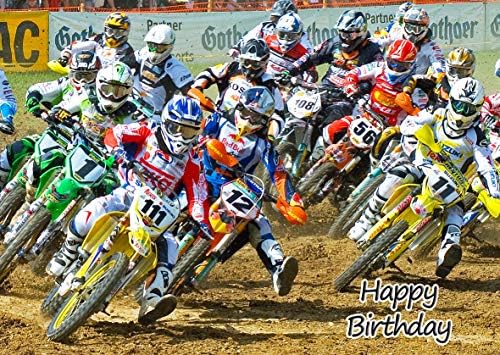Motocross Bike Birthday Card : Amazon.co.uk: Stationery & Office Supplies