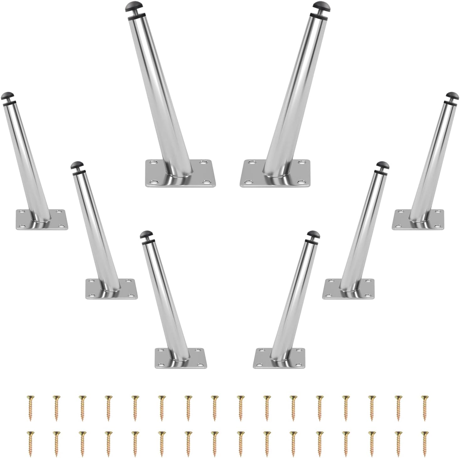 Amazon.com: 8 Inch Adjustable Furniture Legs Set of 8 Metal Oblique ...