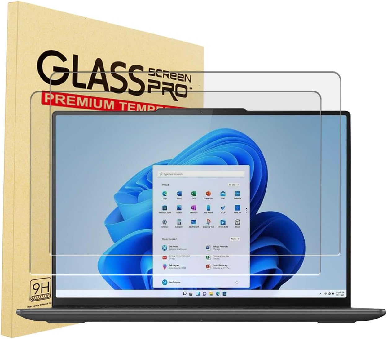 Amazon.com: YINOVEEN 2 Pack 16" Tempered Glass Screen Protector For 2025 2024 Lenovo Yoga Pro 9i ...
