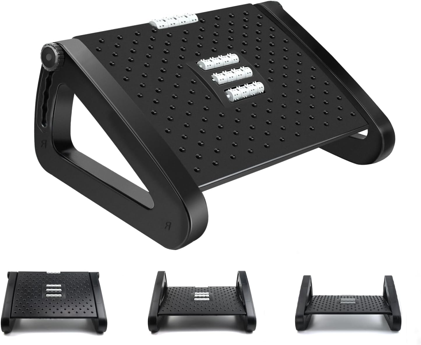 Qcdou Foot Rest Under Desk, Adjustable Office Foot Rest, Ergonomic Foot ...