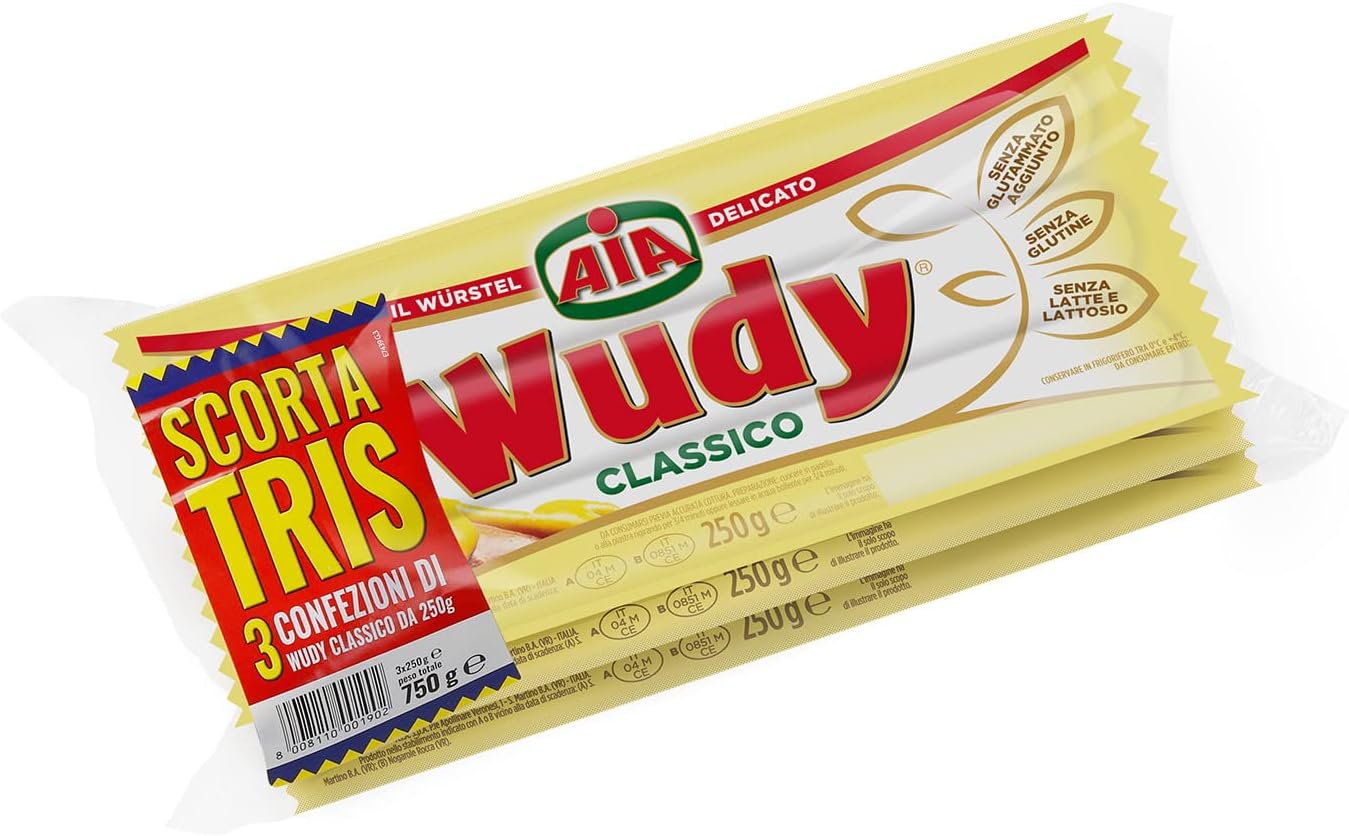 Aia Wudy Wurstel Classico, 3 x 250g : Amazon.it: Alimentari e cura ...