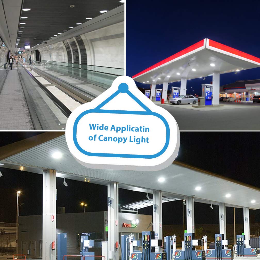 Extruded Aluminum Canopy Lighting WYZM 300 Watt Equivalent Integrated