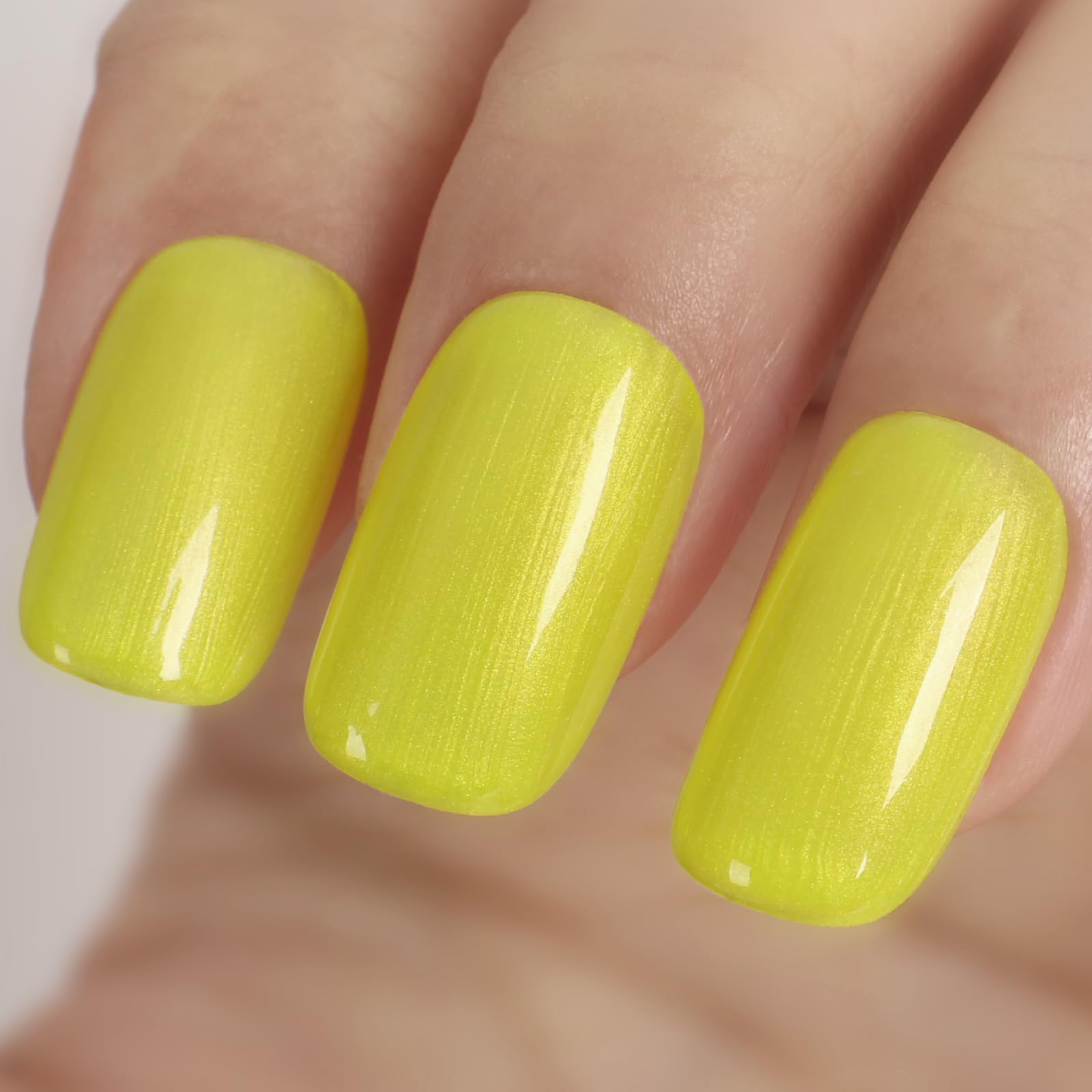 Amazon.com : TUTUYU Neon Yellow Glitter Gel Polish,Sparkly Shimmer ...