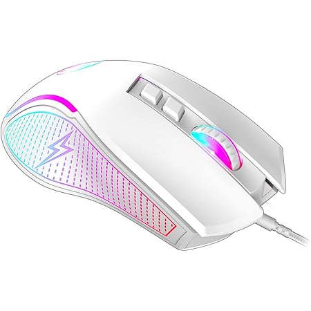 HXSJ X100 Gaming Mouse Wired,Ergonomic PC Gaming Mice with 7 Colors LED ...