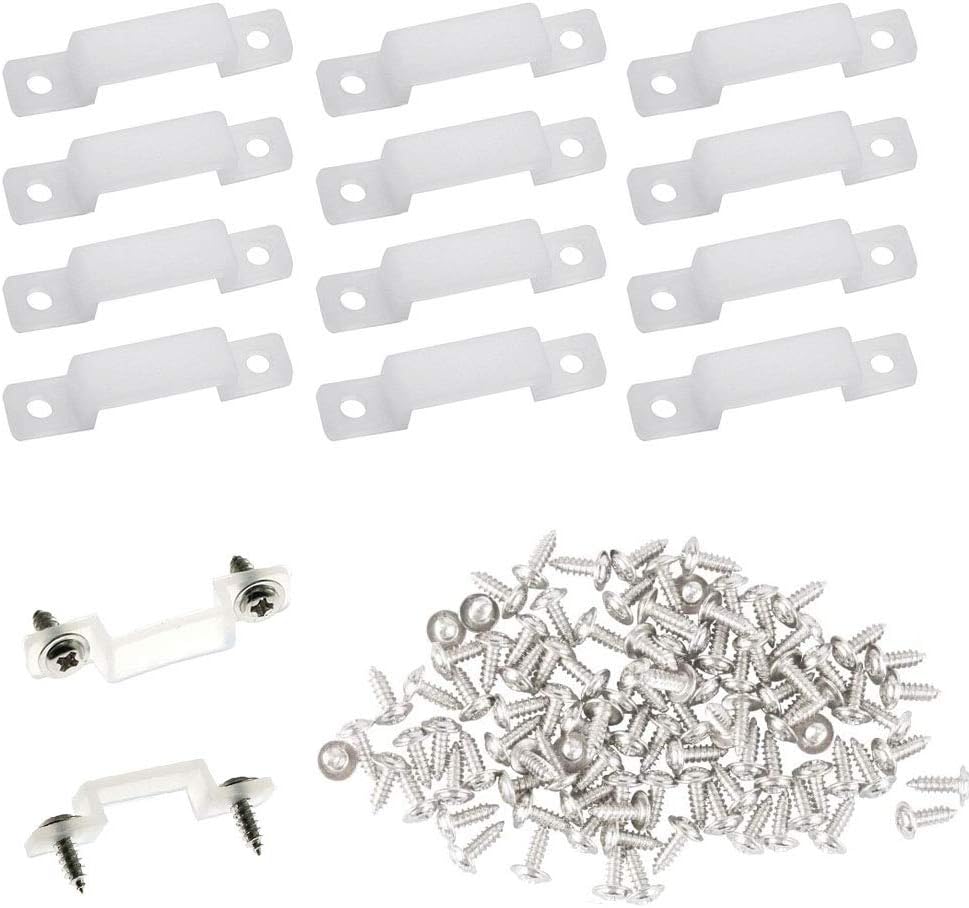 100 Pieces Light Strip Clips,LED Light Bar Fixing Buckle/Connector ...