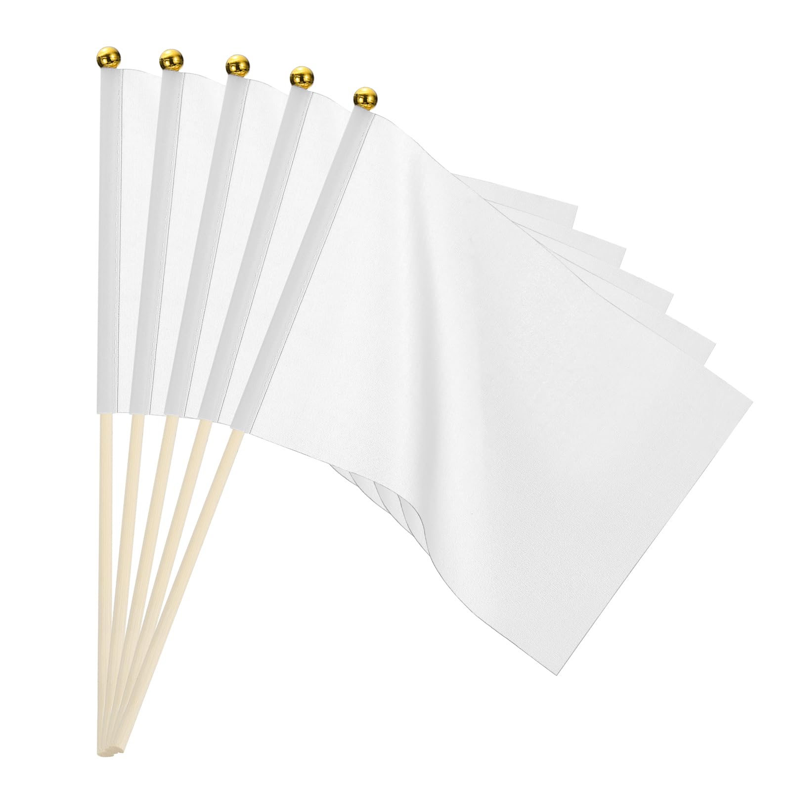 Amazon.com : PATIKIL Mini Blank Flags，16 Pcs White Small Sublimation ...