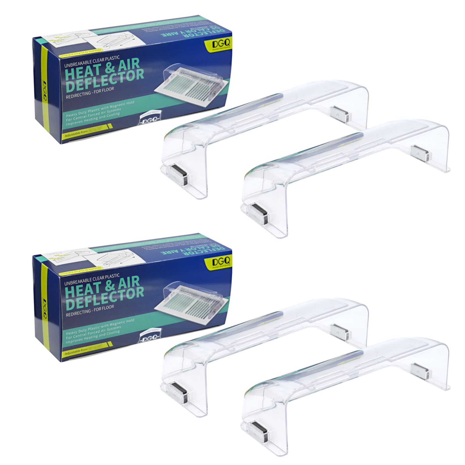 DGQ Unbreakable Air Deflector 8" to 12" Adjustable Heat and Air Vent ...