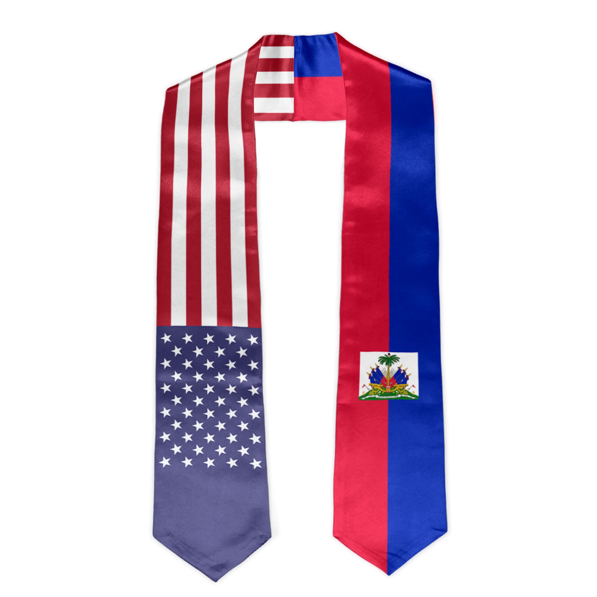 Snapklik.com : Graduation Stole Sash American Haitian Haiti Flag ...