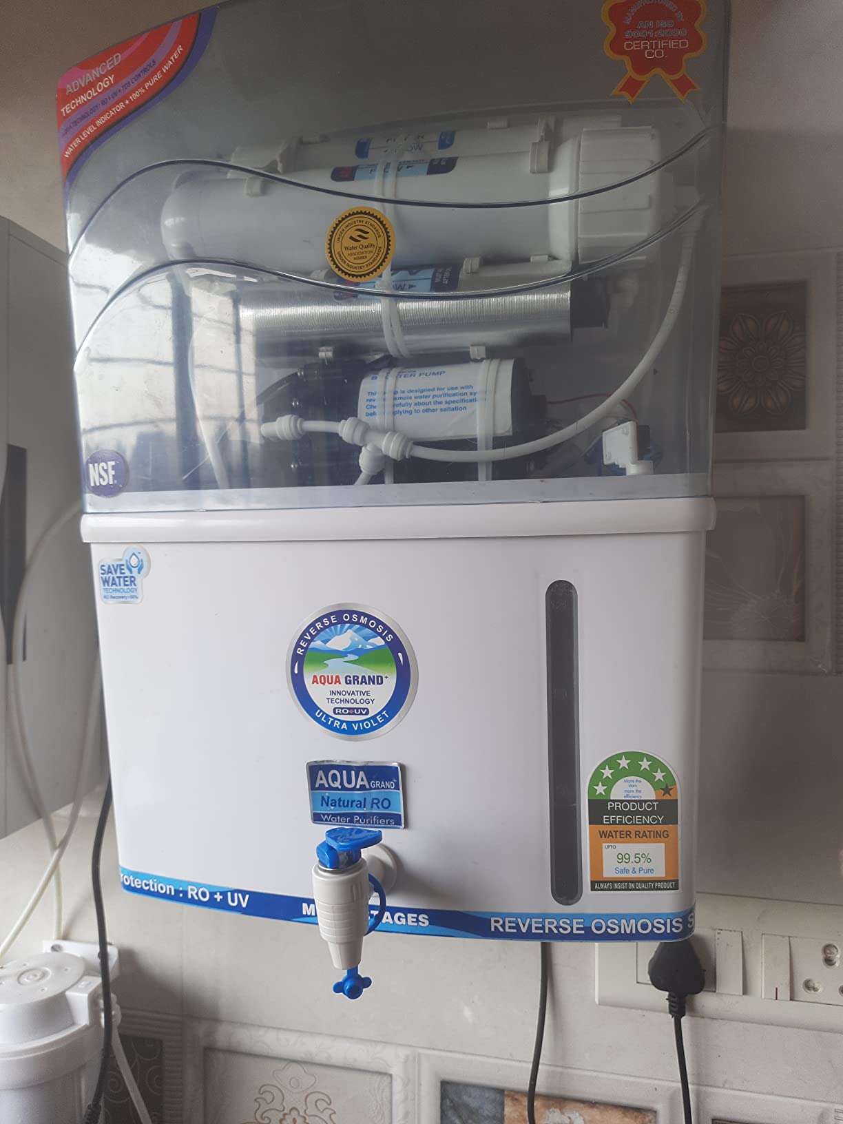 Aqua RO Water Purifier - RO+UV+UF Water Purifier with Advanced TDS ...