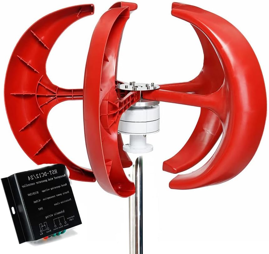 Amazon.com: Vertical Wind Turbine Generator 3000W, 5 Blades Wind Power ...