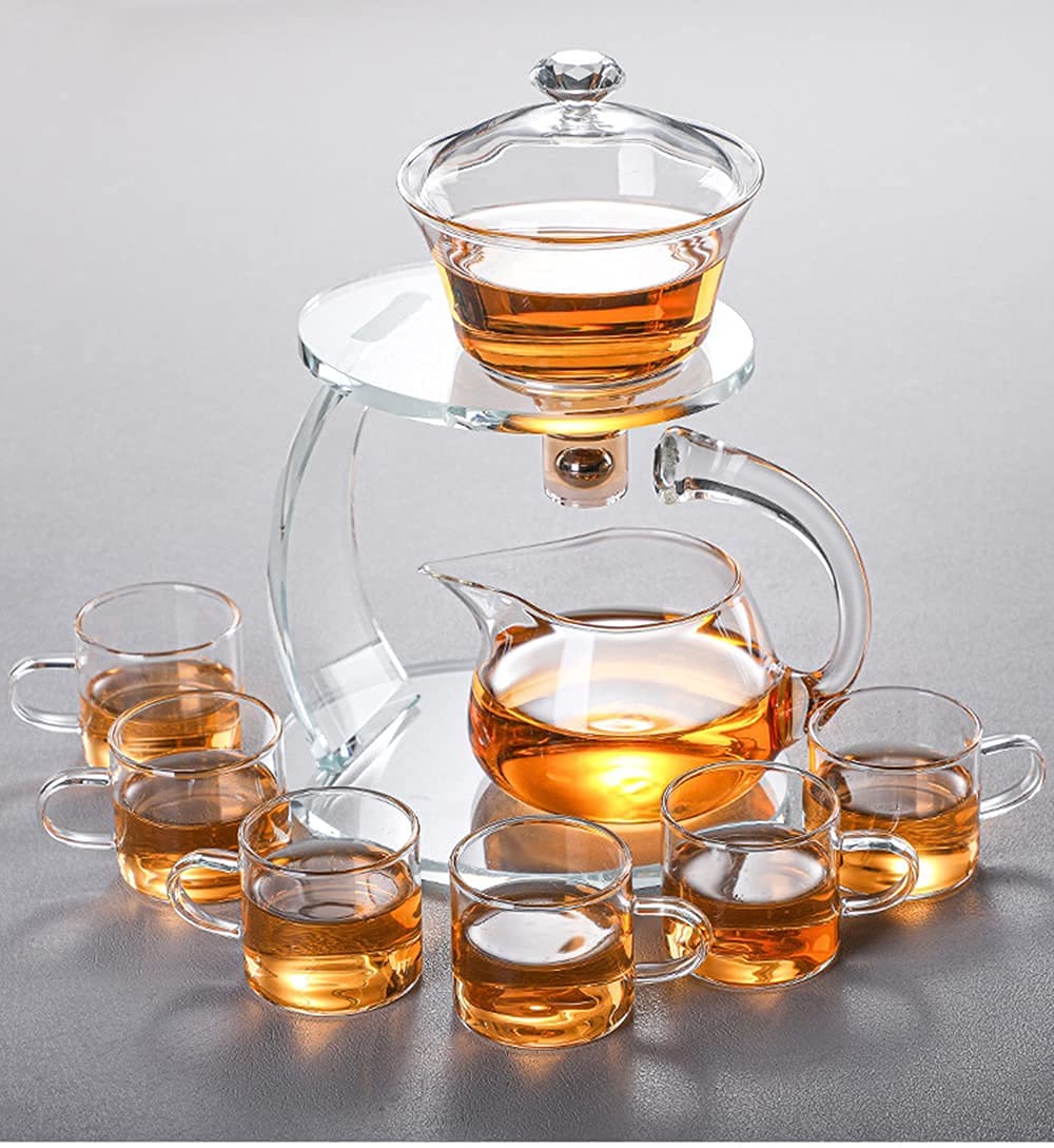 Buy Glass Teapot Set Whiskey Decanters Set of Magnetic Priming Semi ...