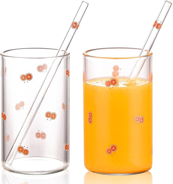 Amazon.com | WHJY Set of 2 Orange Cups, Kawaii Cup, Anime Cup Orange ...