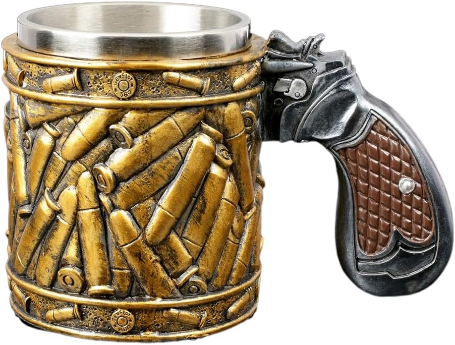 Amazon.com | Leimezsty Gun-shaped Stainless Steel Western Revolver ...