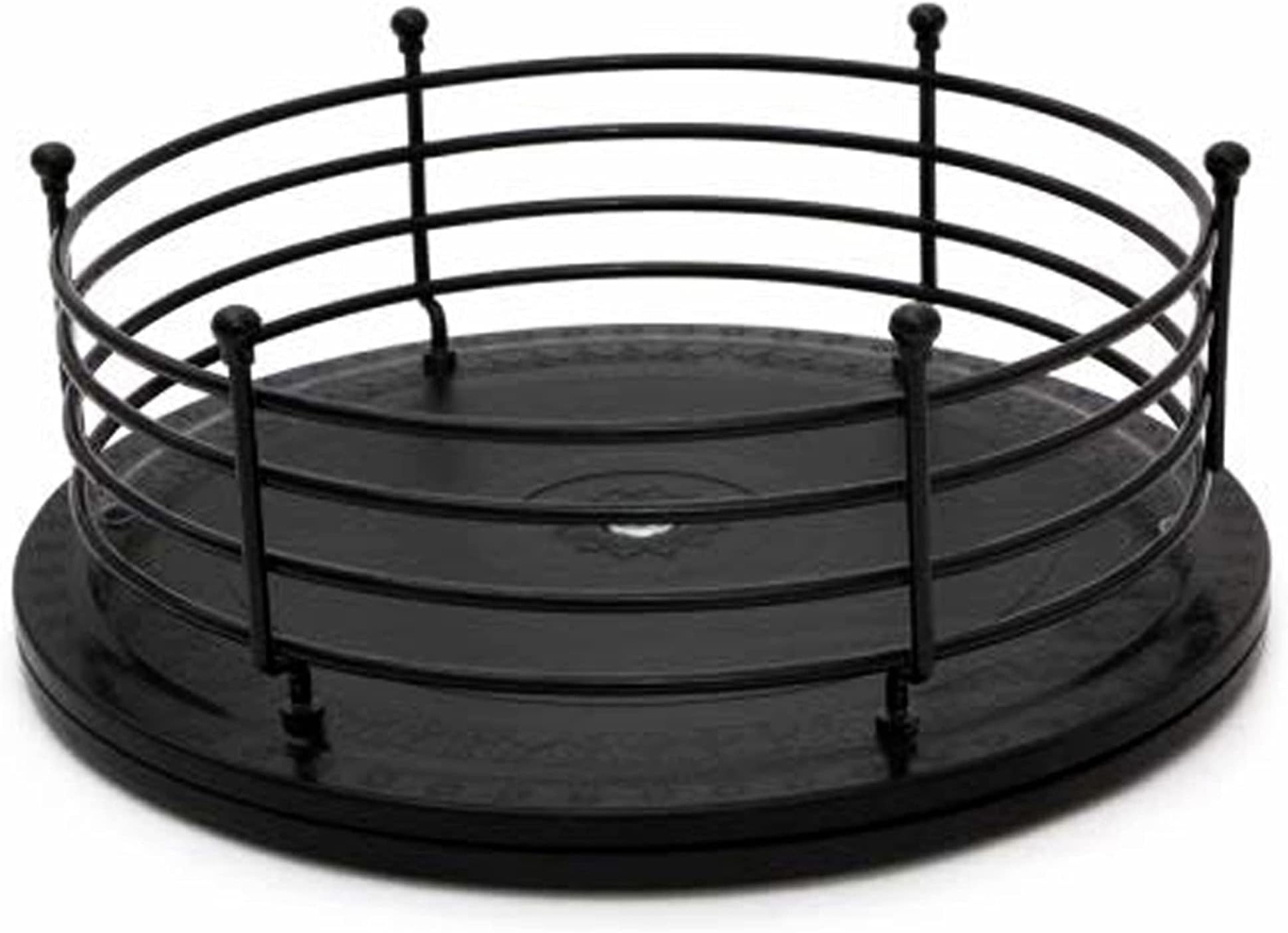 JVS Steel Revolving Tray Twist and Pick Kitchen Rack (Black) : Amazon ...