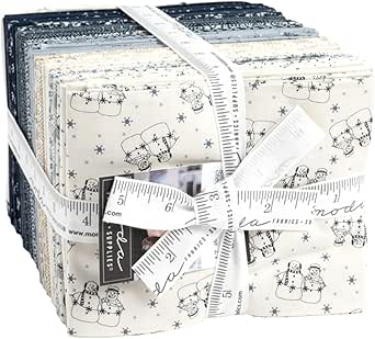 Amazon.com: Moda Fabrics Snowman Gatherings IV Fat Quarter Bundle by ...