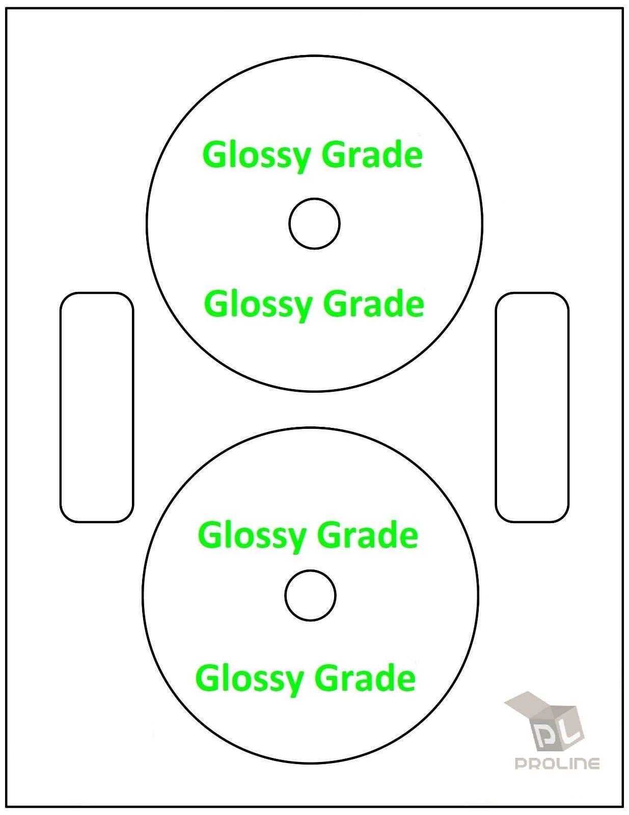 Buy 1000 Neato Compatible Full Face CD/DVD Glossy Grade Labels. Small ...