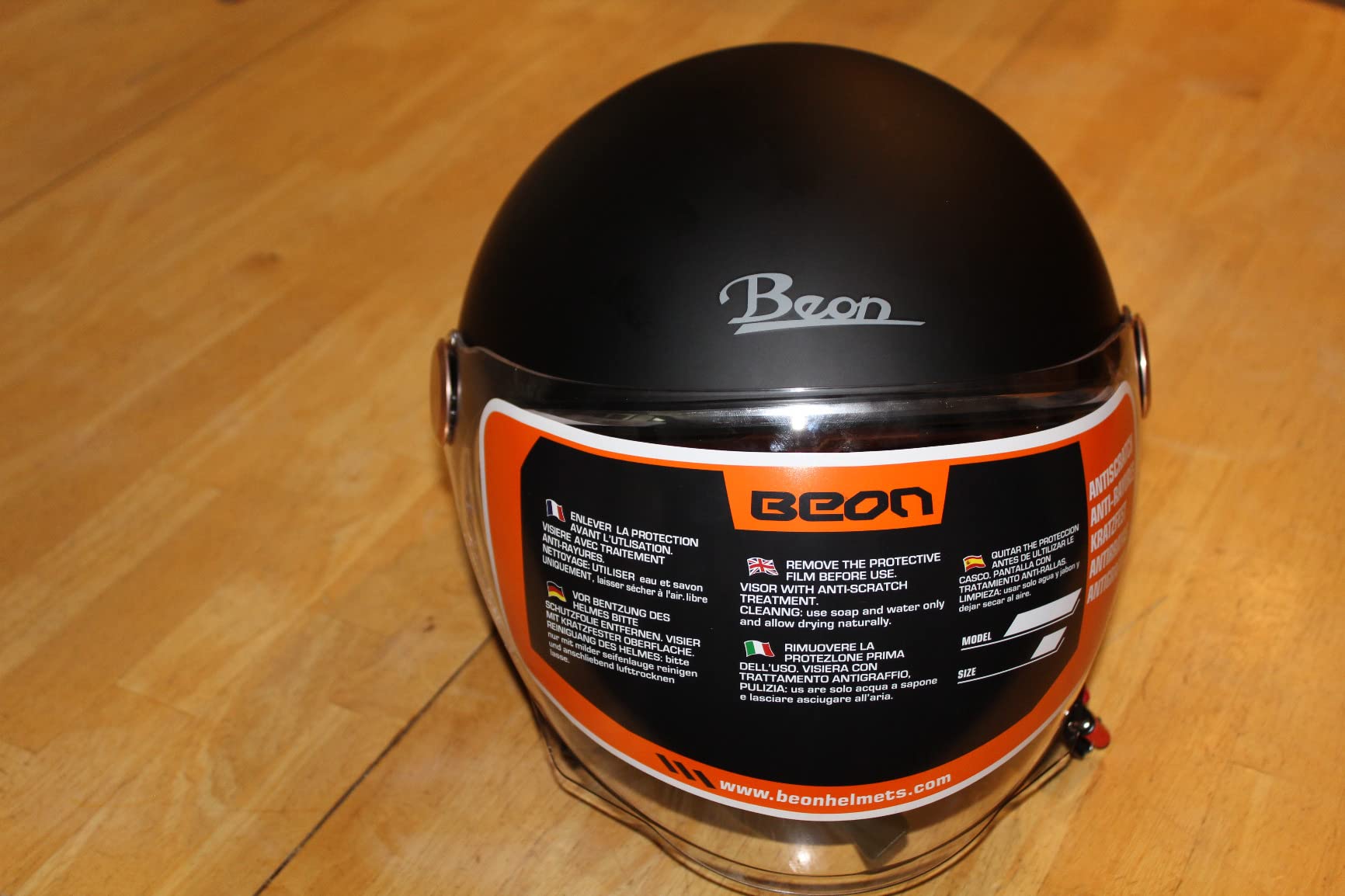$25/mo - Finance BEON Open Face Motorcycle Helmet for Adults, DOT ...