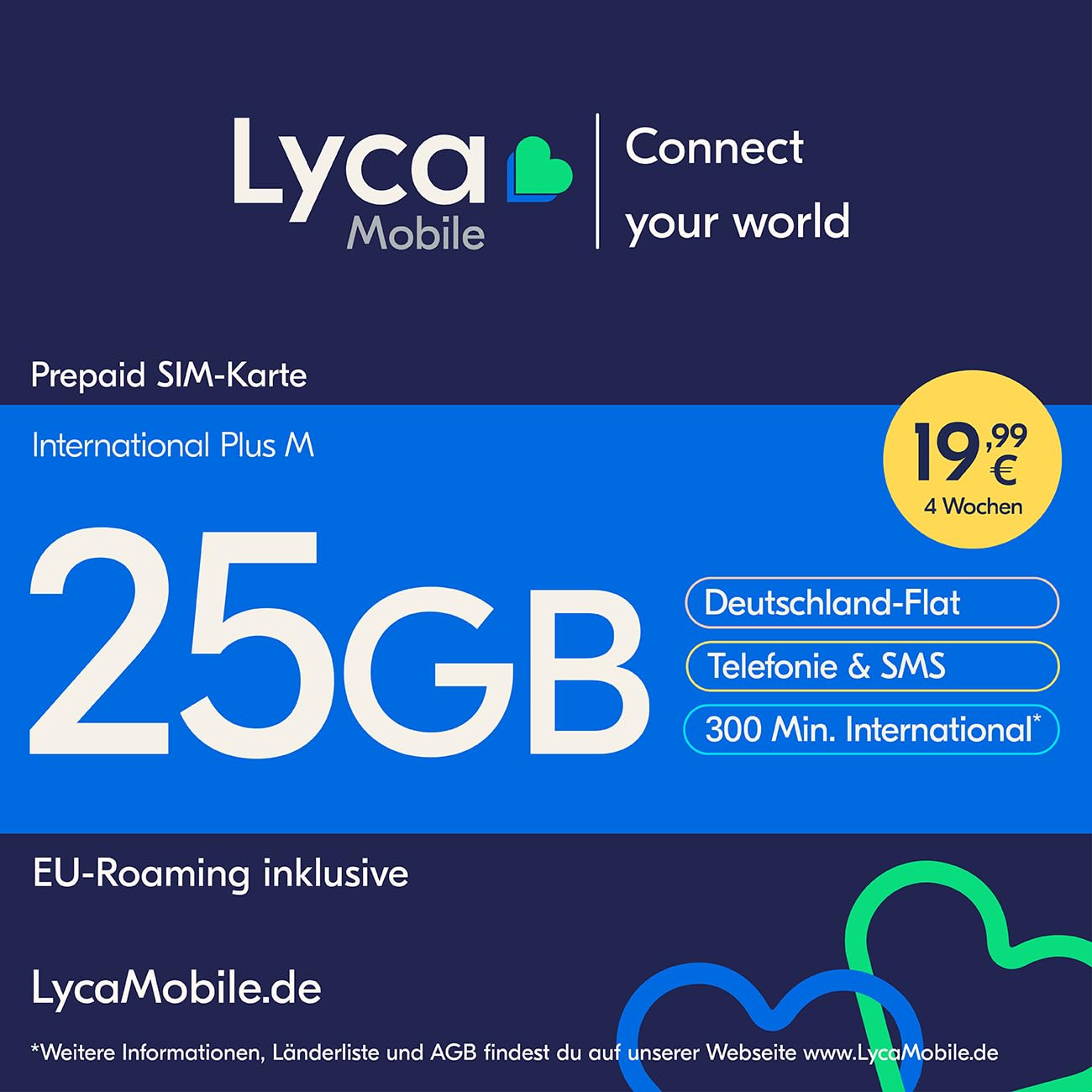 Lyca Mobile International Plus M Prepaid SIM Karte ohne Vertrag inkl ...