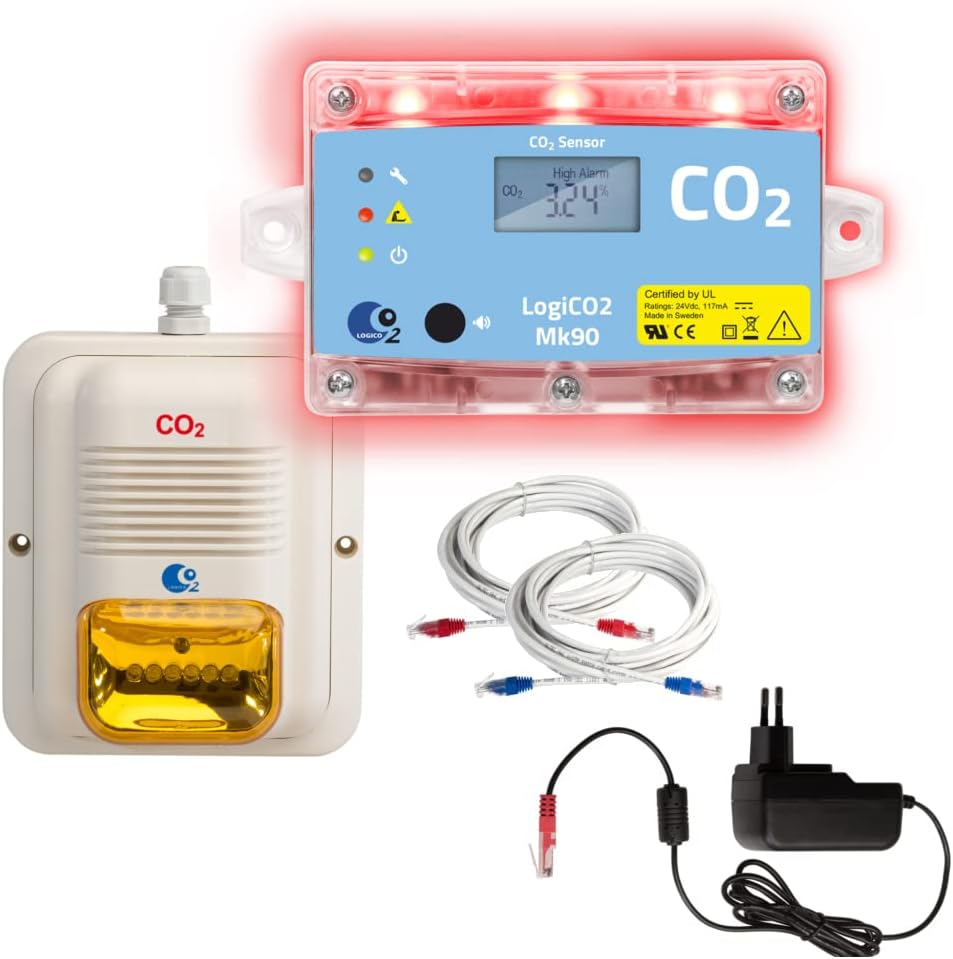 Amazon.co.jp: LogiCO2 CO2検出器MK90、CO2モニターとアラーム。 : 産業・研究開発用品