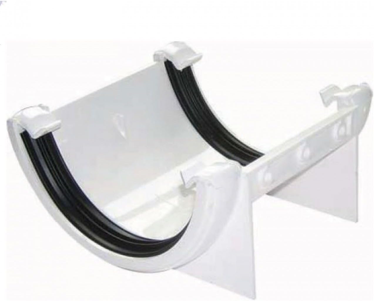 FloPlast White Half Round Gutter Union Bracket 112mm : Amazon.co.uk ...