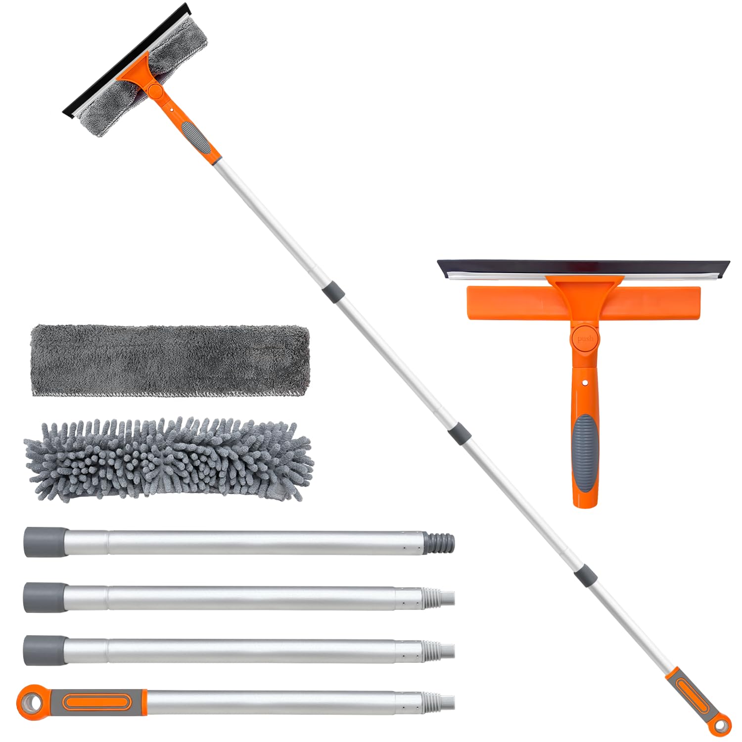 Amazon.com: ARTIPOLY Professional Window Squeegee Cleaner, 2 in 1 ...