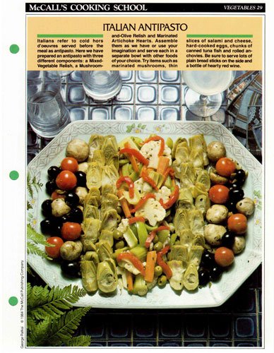 McCall's Cooking School Recipe Card: Vegetables 29 - Antipasto-Style ...