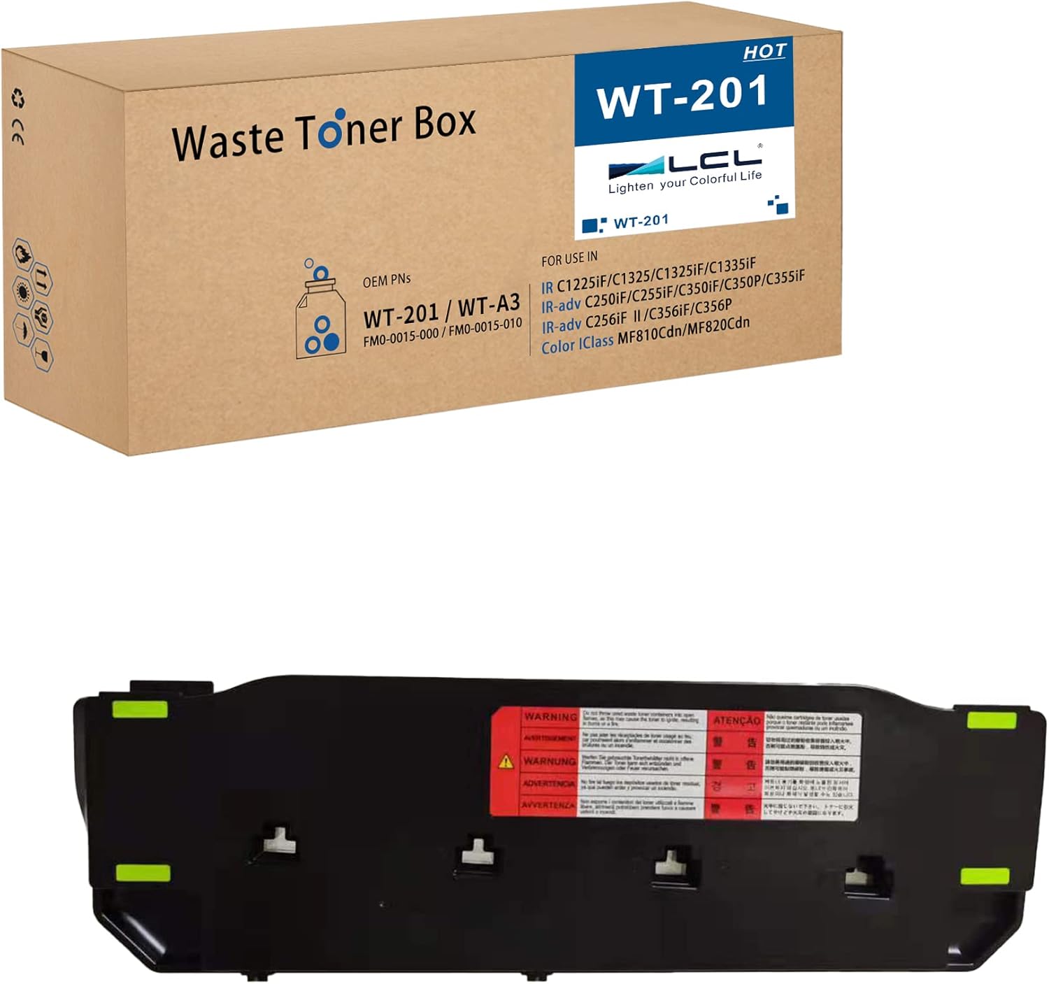 Amazon.com: LCL Compatible Waste Toner Bottle Replacement for WT201 WT ...