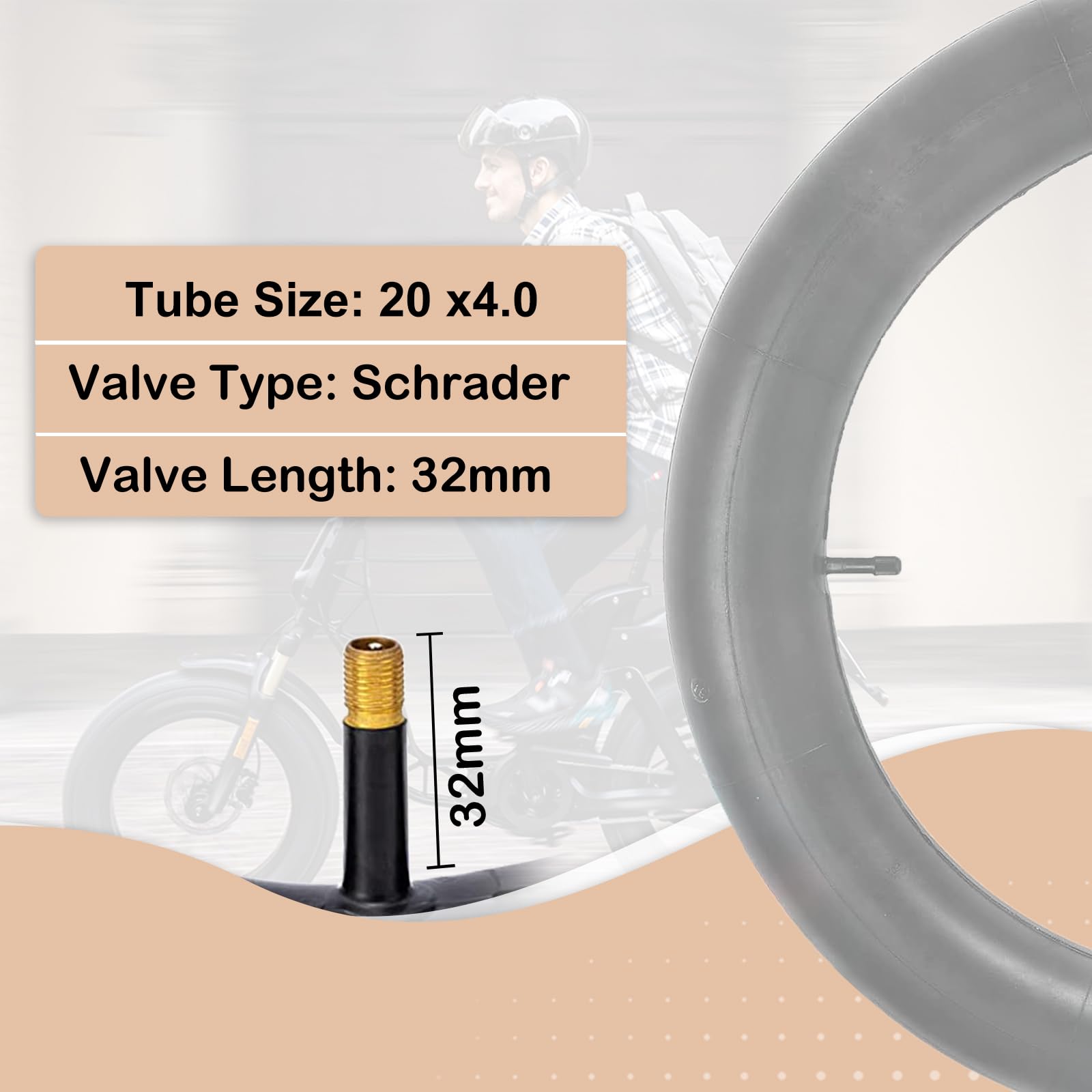 Snapklik.com : 20x4 Fat Tire Bike Tubes: MOHEGIA 2 Pack 20x4.0 Electric ...