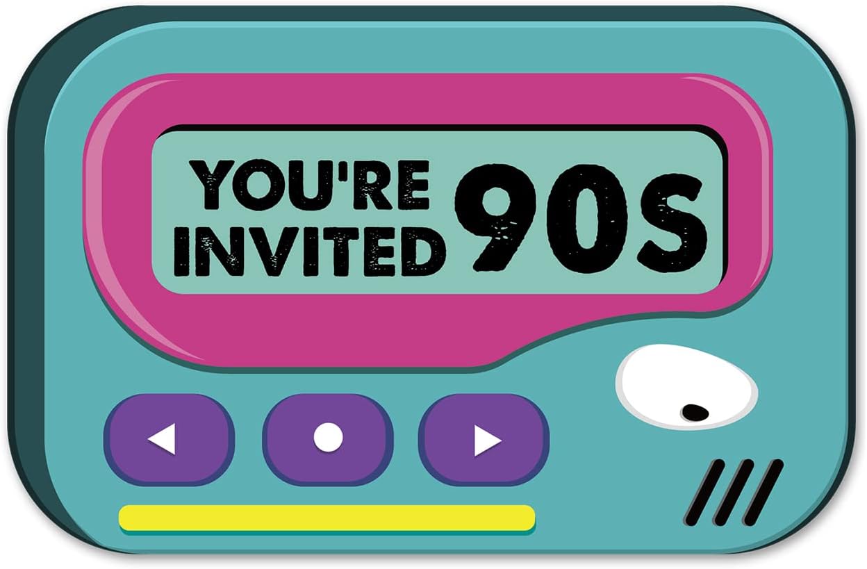 Amazon.com : Opomzk 90's Throwback Party Invitations with Envelopes, 20 ...