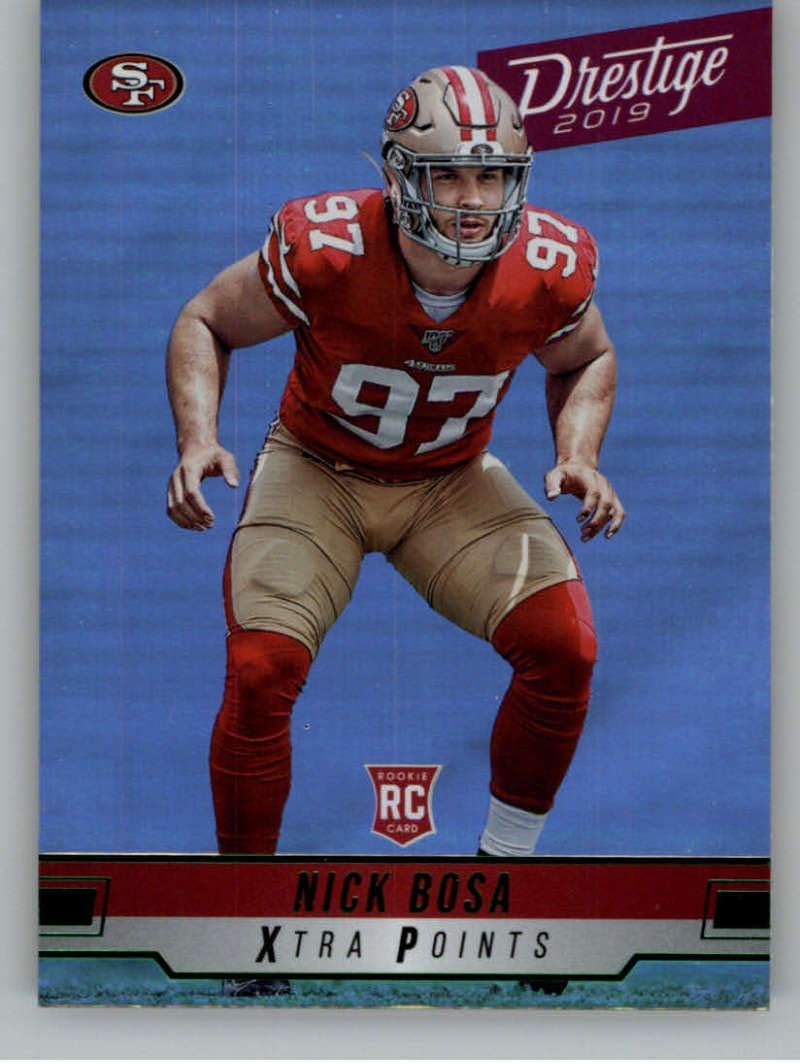 Amazon.com: 2019 Prestige Xtra Points Green Football #211 Nick Bosa San ...