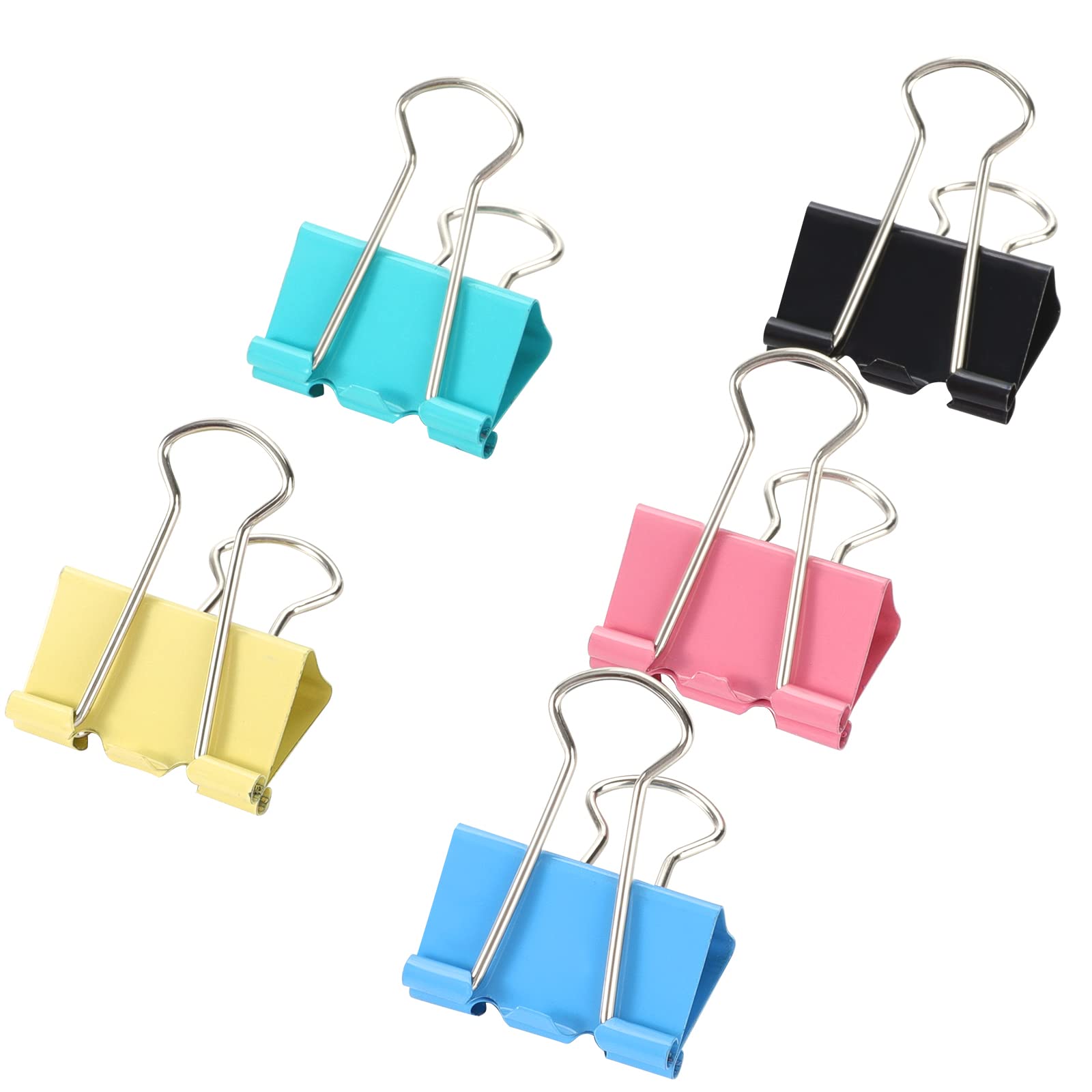 Binder Clips 25mm Colored Metal Bulldog Clips Foldback Clips 20Pcs ...